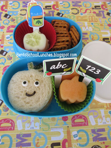 Bento School Lunches : Bento Lunch: Back To School Apple Bento- Day 2