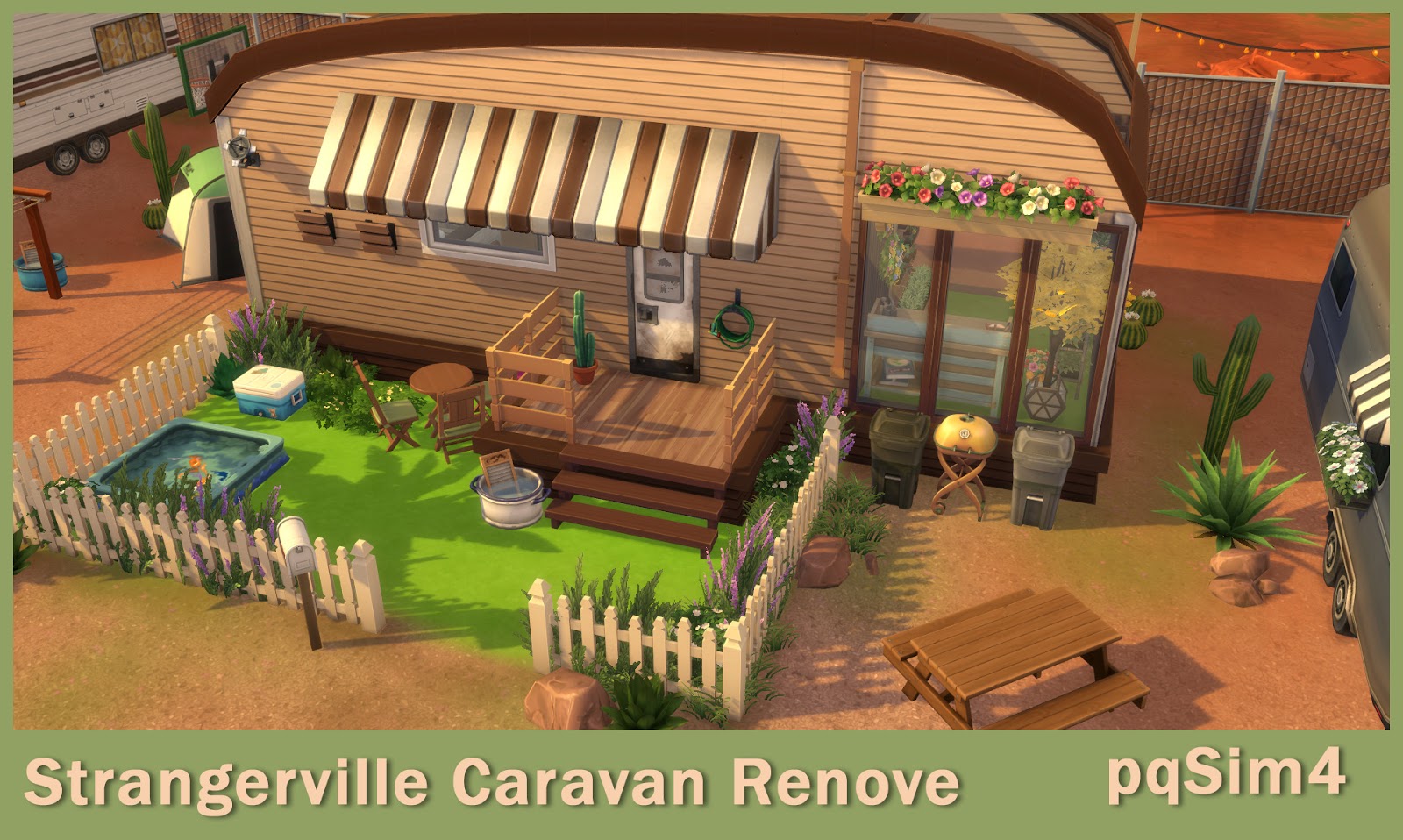 No CC Strangerville Caravan Renove. Sims 4 Speed Build and Download.