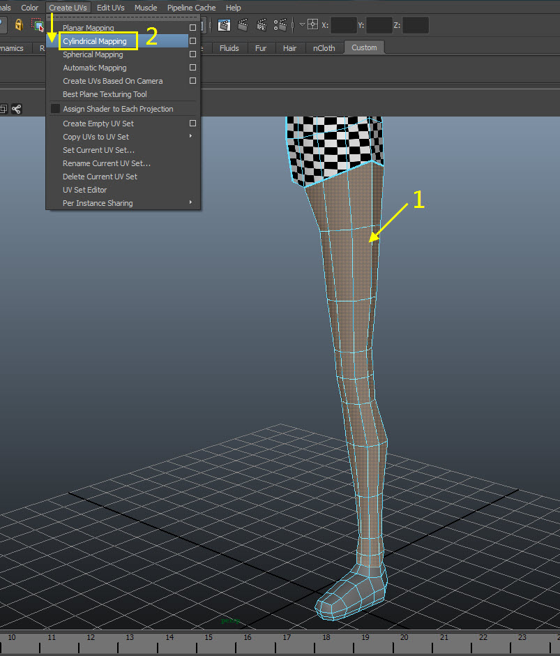 Maya Human UV Part2 / 人物UV貼圖 2
