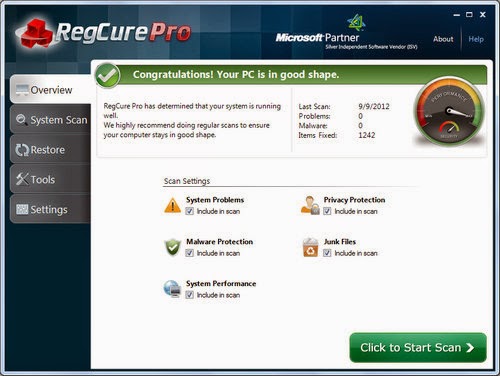+click rescue information: RegCure Pro 削除アンインストール方法