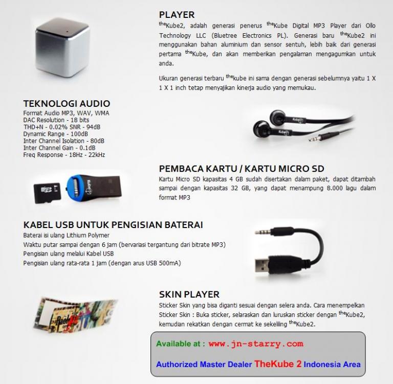 gambar mp3 player: the kube 2