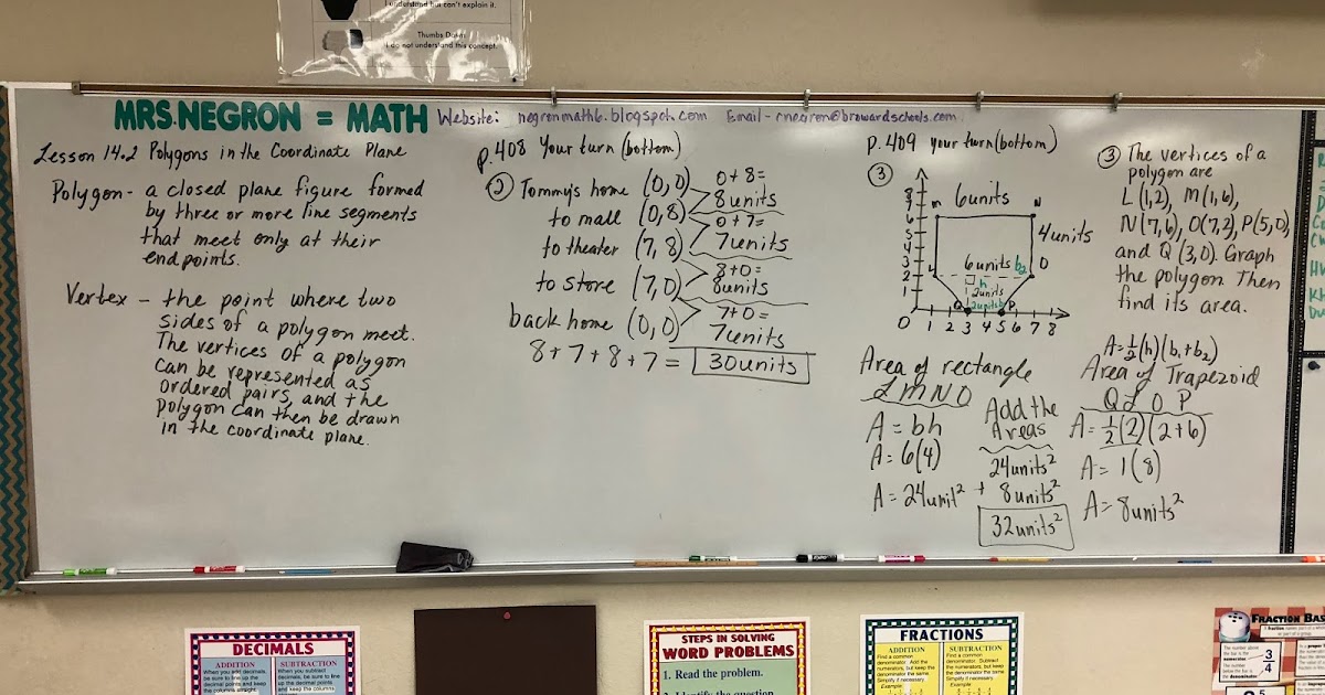 Mrs. Negron 6th Grade Math Class: Lesson 14.2 Polygons in the ...