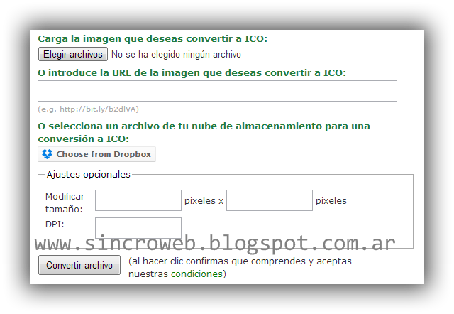 Convertir imagenes a ICO