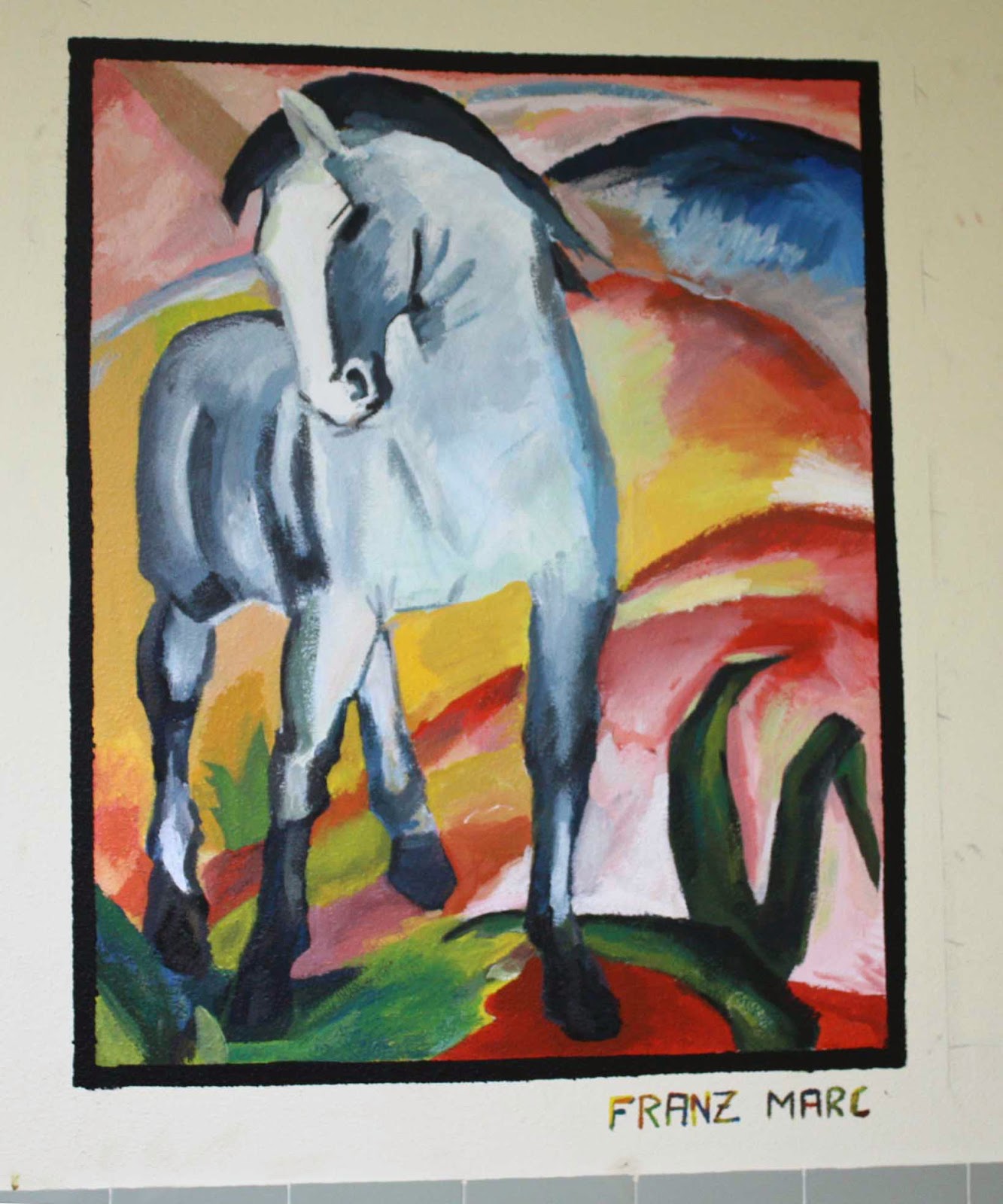 CÓDIGOS QR EN LAS PINTURAS MURALES DEL IES DE ALCUÉSCAR: CABALLO AZUL I