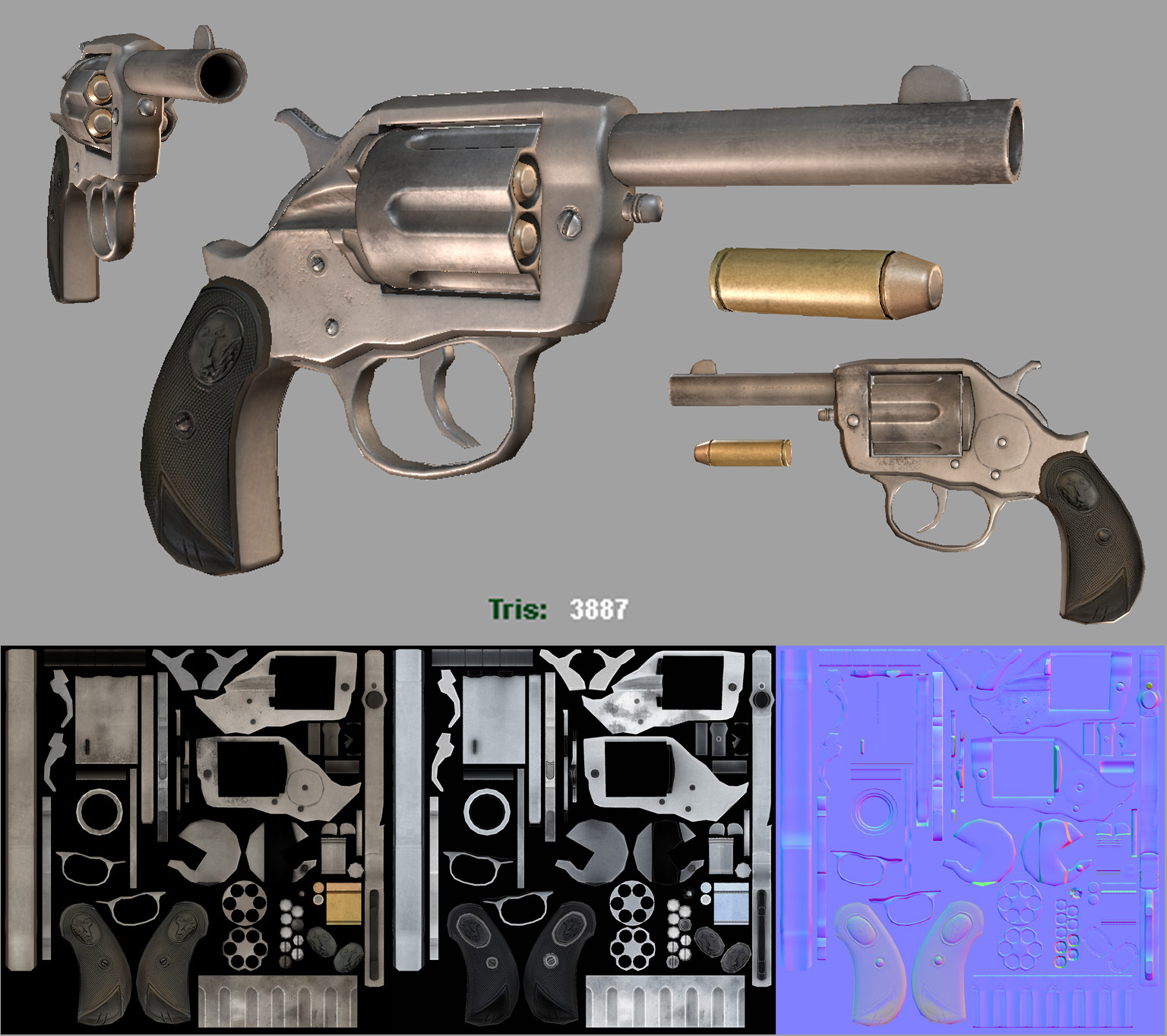 Darik's Art Blog: Revolver - Texturing