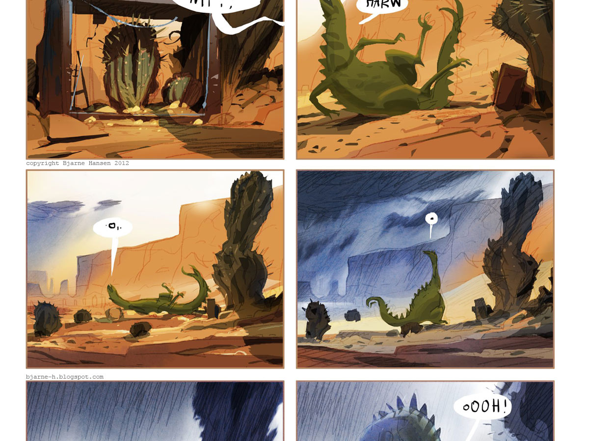 bjarne-h: lizard comic in progress