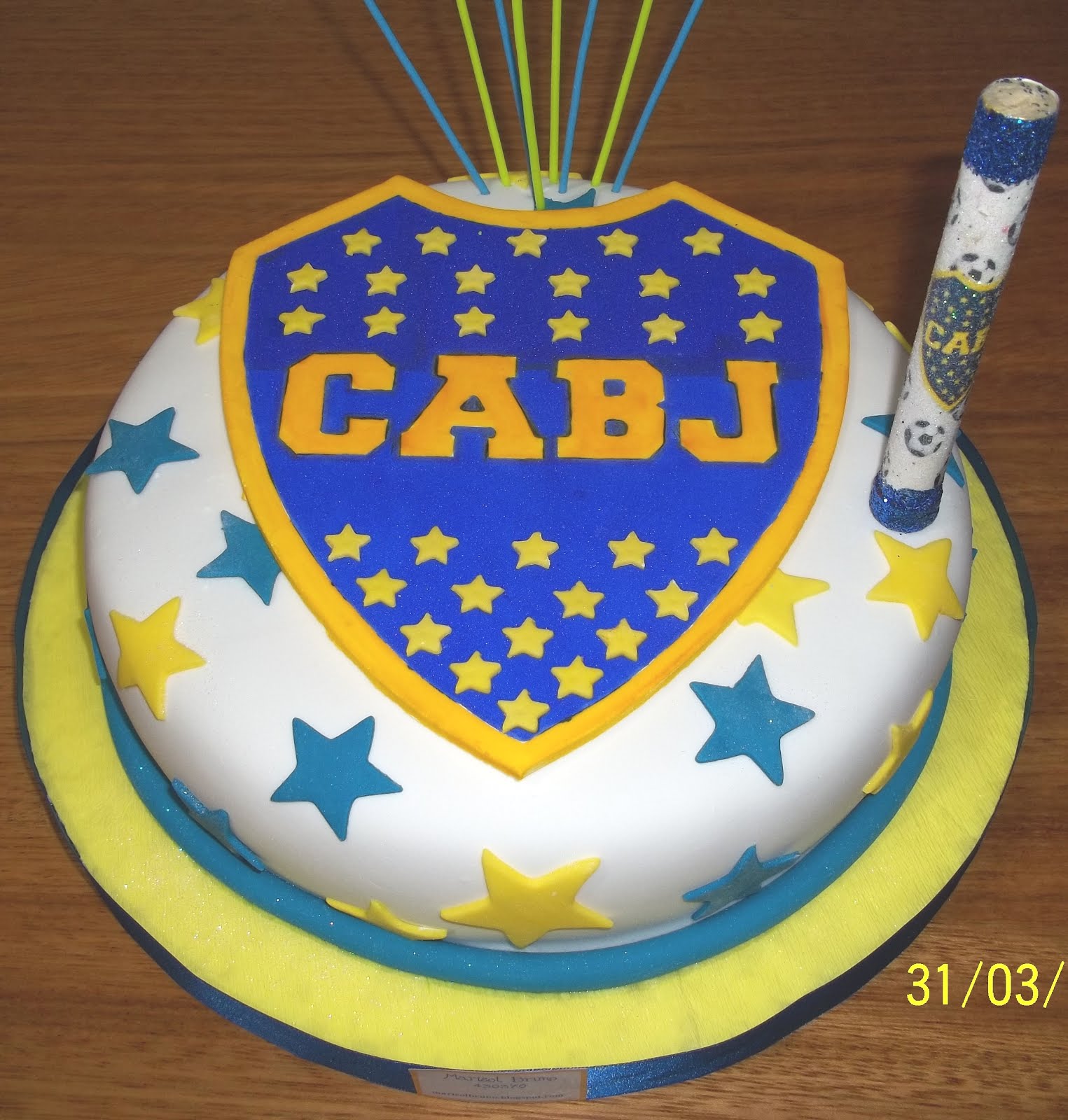 Torta escudo de Boca Juniors | Lis. Cake Shop | Pinterest