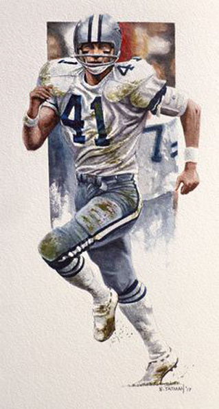 Pro Football Journal Presents: NFL Art: Charlie Waters by Bruce Tatman