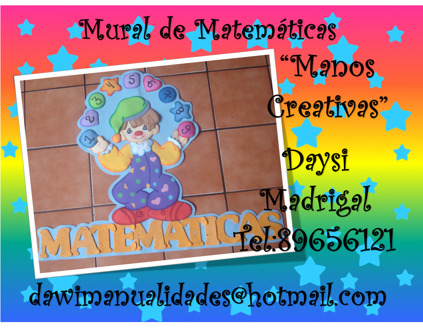 "Manos Creativas" por Daysi Madrigal: Mural de Matemáticas