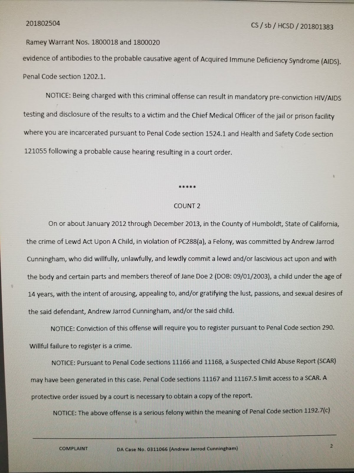 John Chiv: Andrew Cunningham charged with five felony counts ...