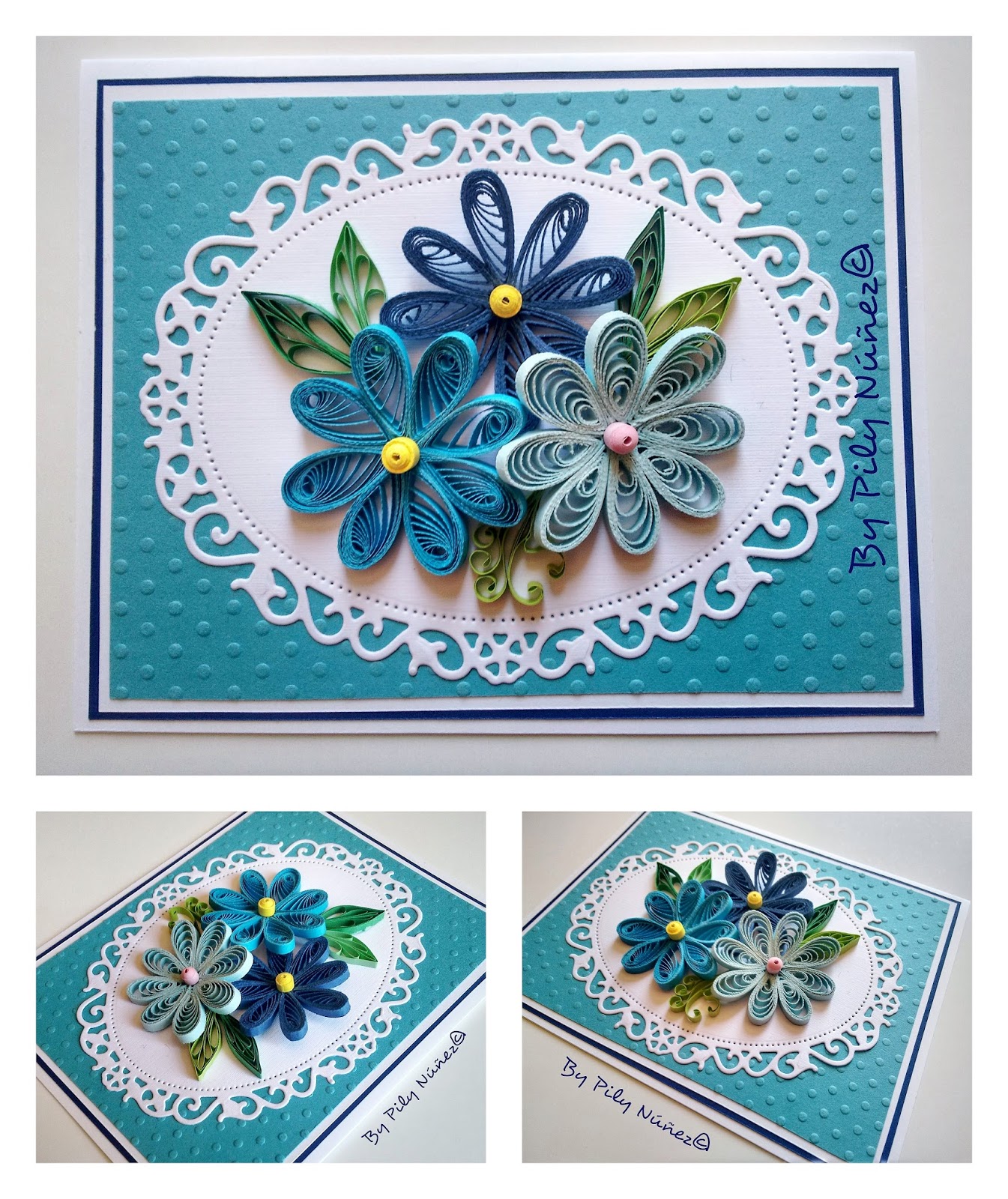 Crea Quilling by Pily Núñez : Tarjetas florales en Filigrana/ Quilling ...