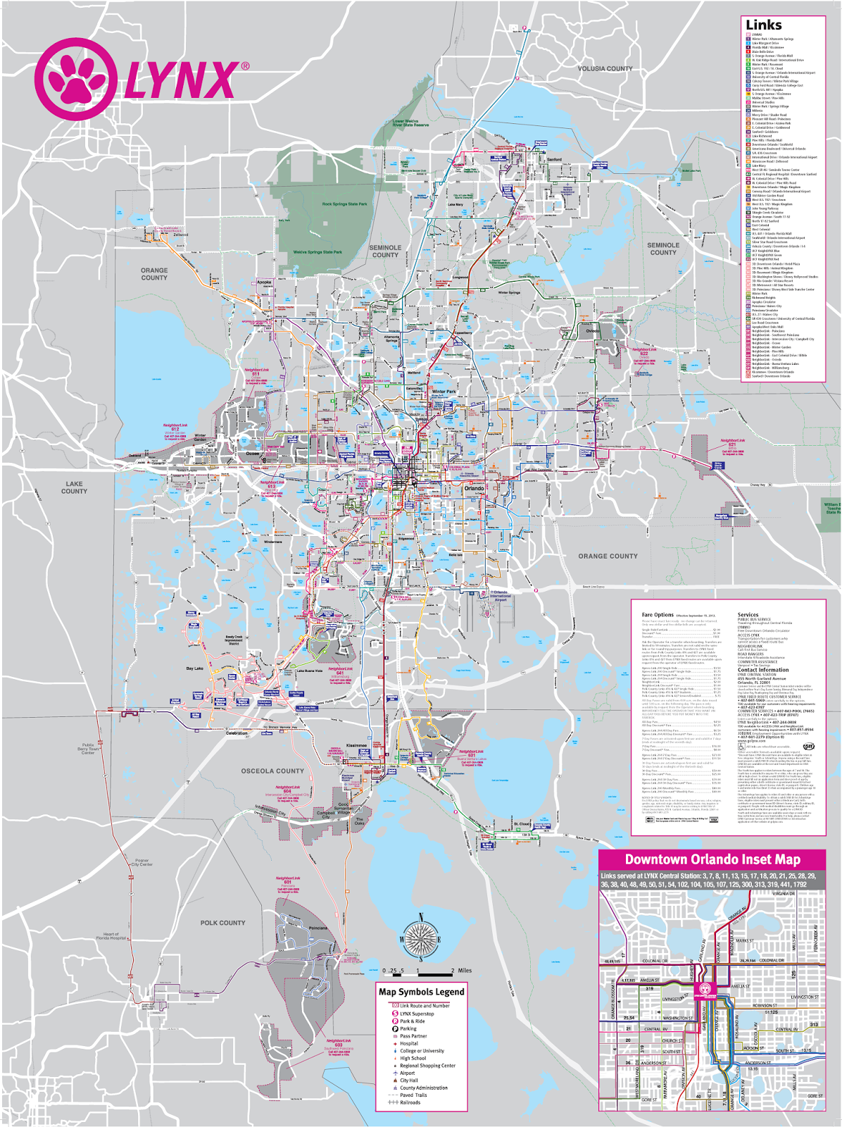 Dwika Sudrajat: Orlando Florida Map Large - Lynx Bus and Transit 2013