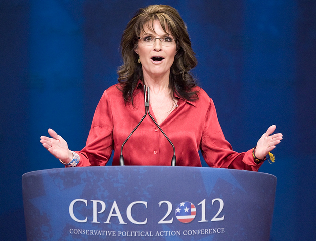 Ladies in Satin Blouses: sarah palin - red satin blouse