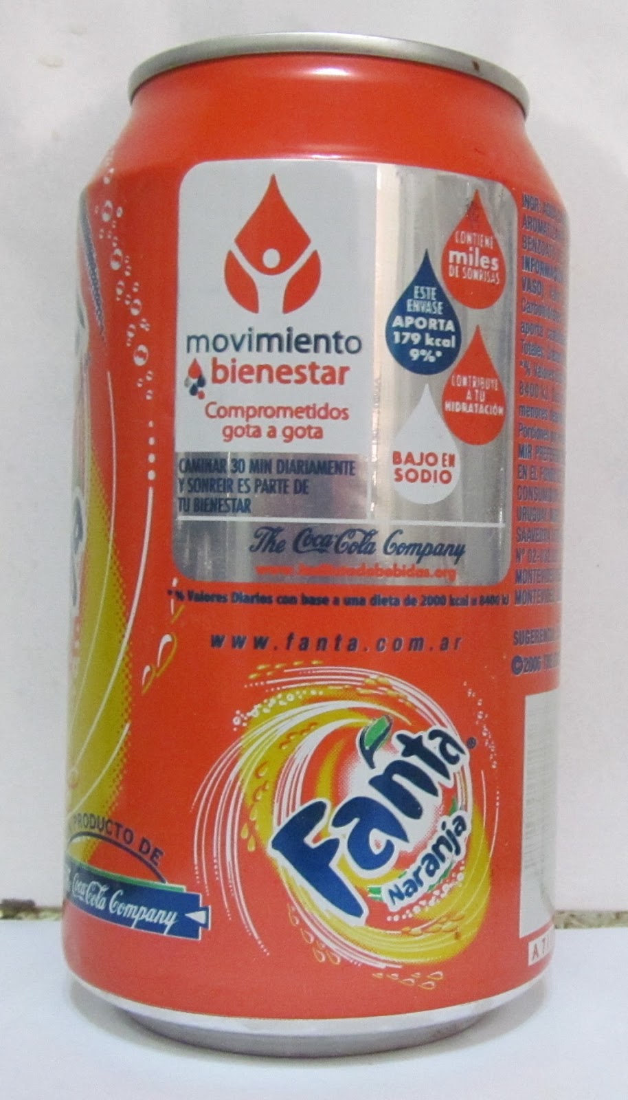 LATAS Y BOTELLAS COLECCIÓN: LATA FANTA NARANJA ARGENTINA 2007