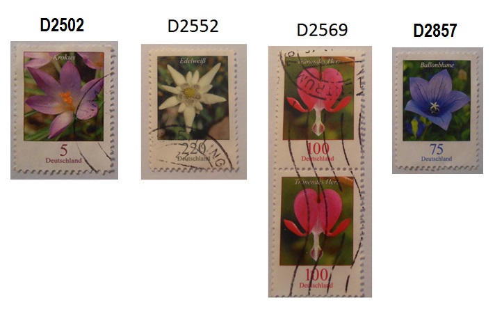 No.1 stamps exchange : Germany - Blumen