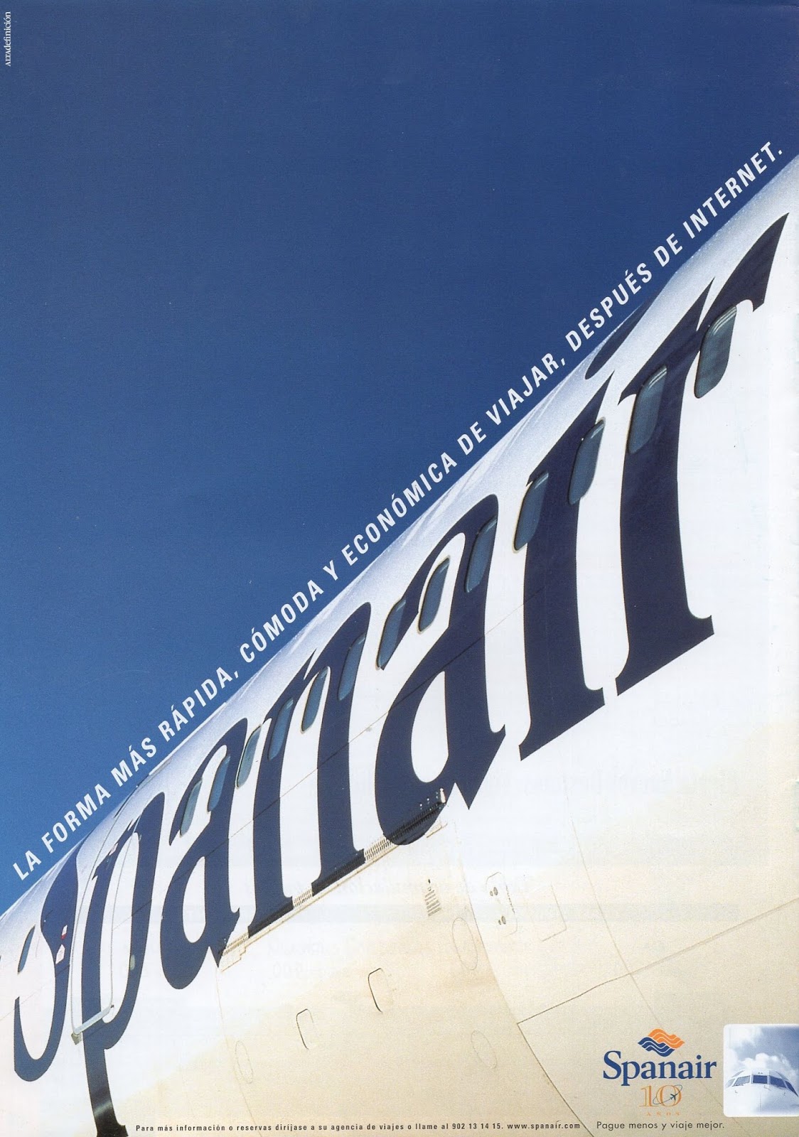 Airline memorabilia: Spanair (1998), 10º aniversario