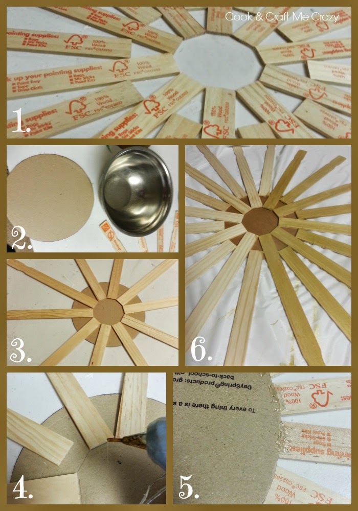 Cook and Craft Me Crazy: Paint Stick Sunburst