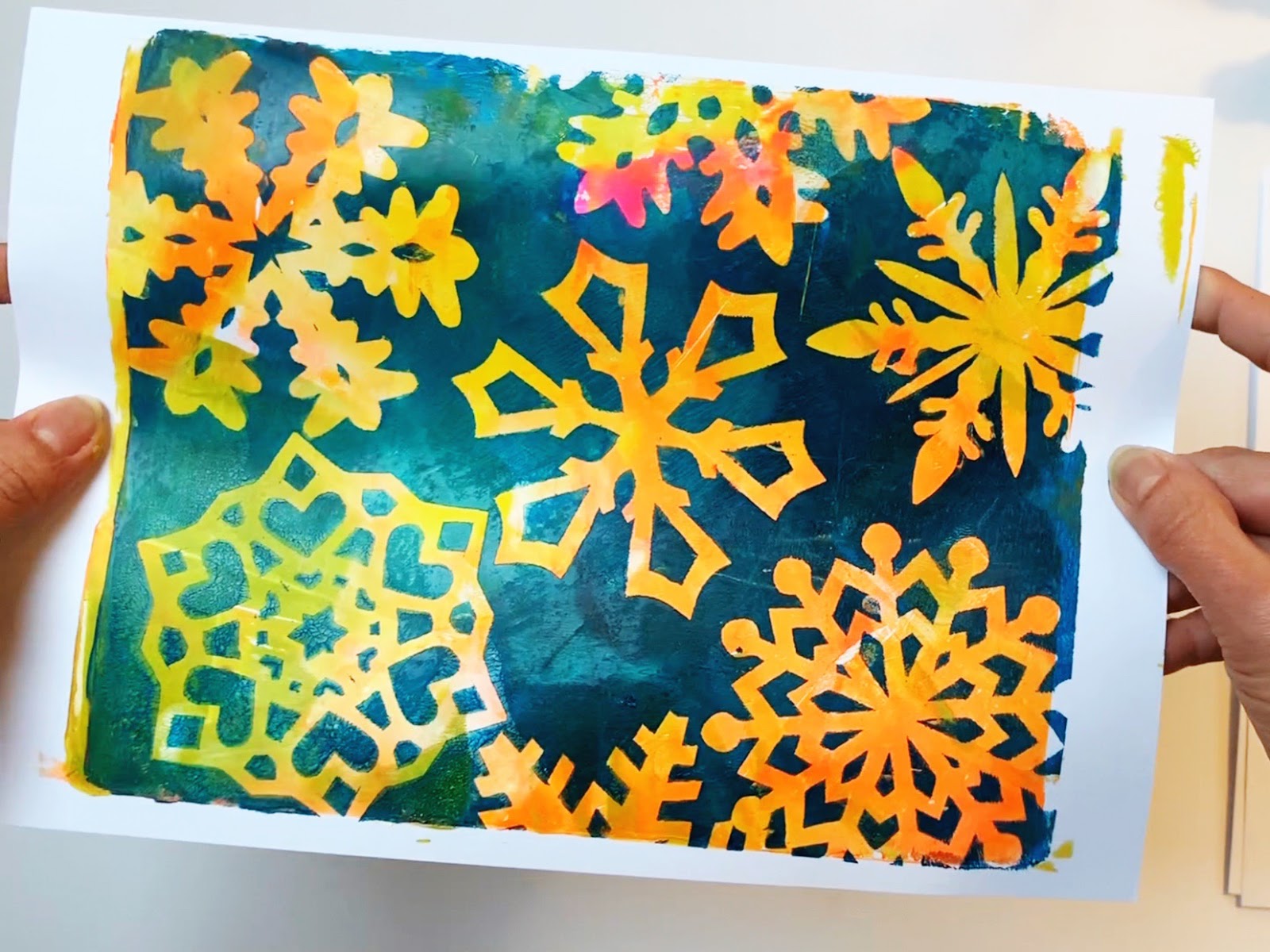 Printing with Gelli Arts®: Create Gorgeous Snowflake Prints with Gelli ...