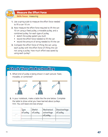 Yennadon Gr. 5 Science Probe: Chapter 2: Machines use forces to do work.