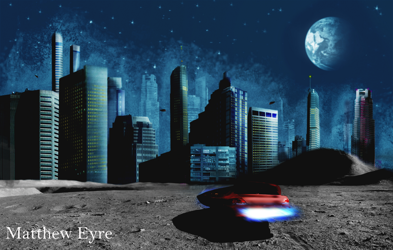 Matthew Eyres Blog: Matte Painting-Sci Fi Skyline