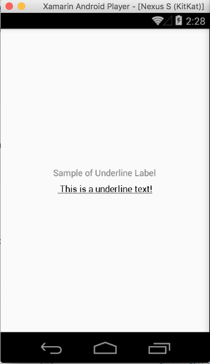 Underline Label In Xamarinforms