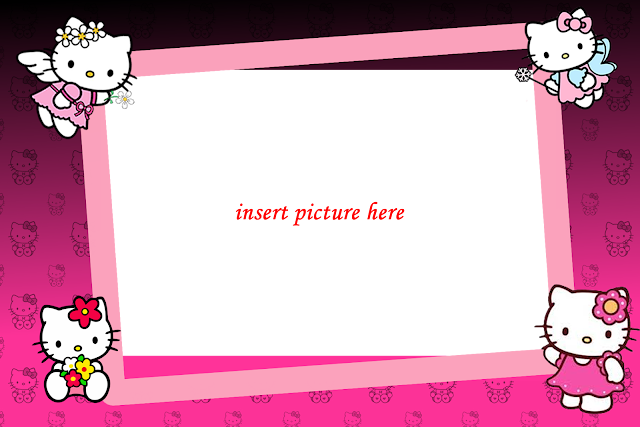 Hello Kitty PNG Frame04 - Printable PNG Frames | Cartoon Character PNG ...