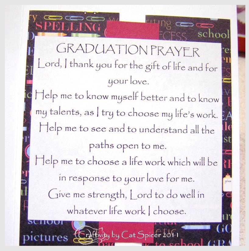 Cat's Craftivity Corner: Graduation Prayers for Sarah