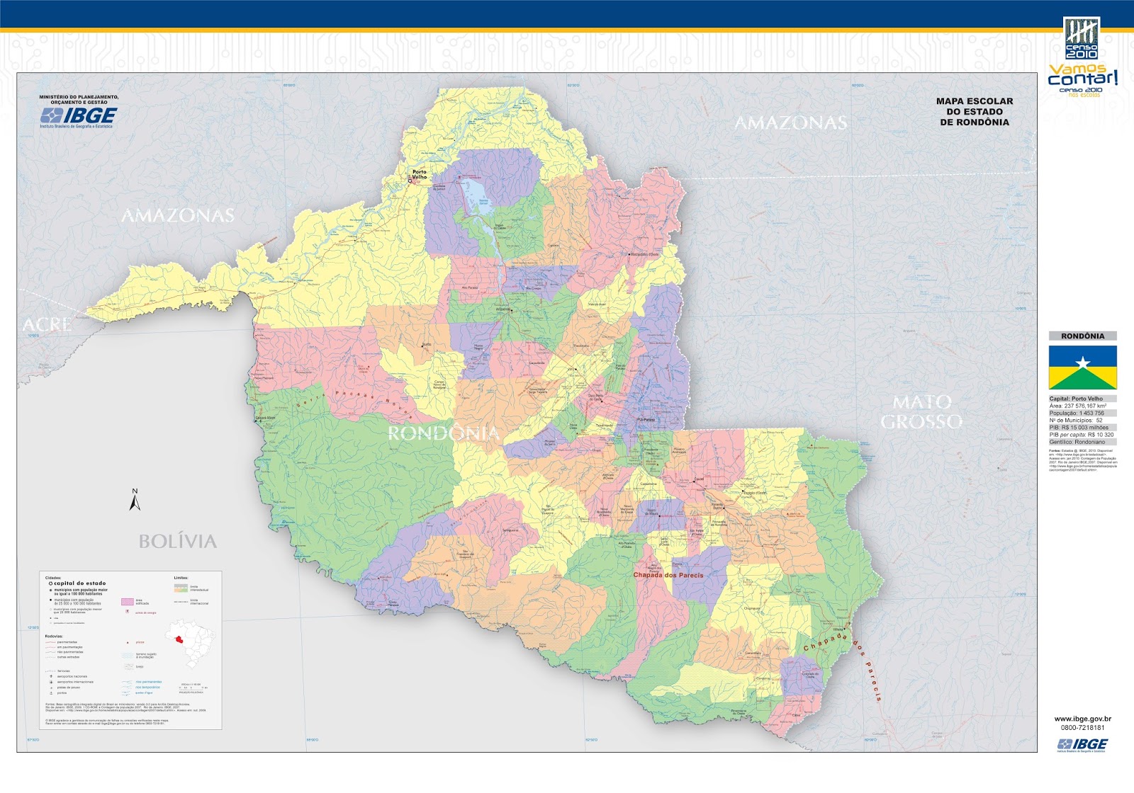 Rondônia | Mapas de Rondônia - Geografia Total™