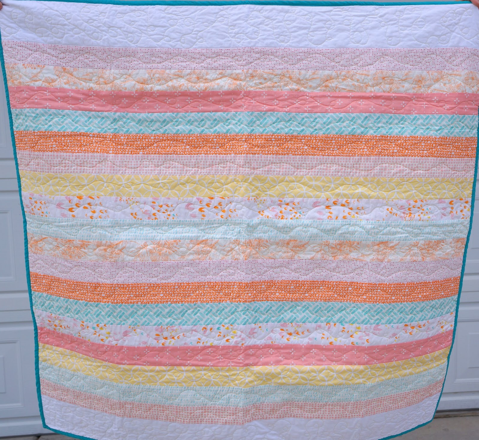 Lo, Ray, & Me: Baby Girl Strip Quilt (Easy)