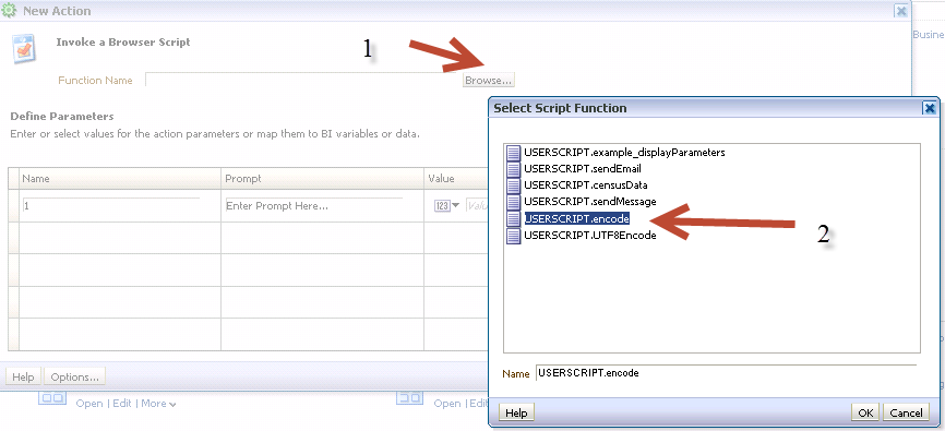 Diksha Sea: [OBIEE 11g] Javascript Integration Using Action Framework (Browser Script)