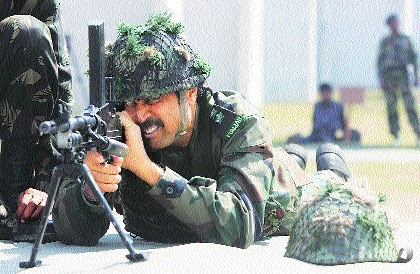 Indian Territorial Army: Lt Col Kapil Dev at Military training in Delhi.