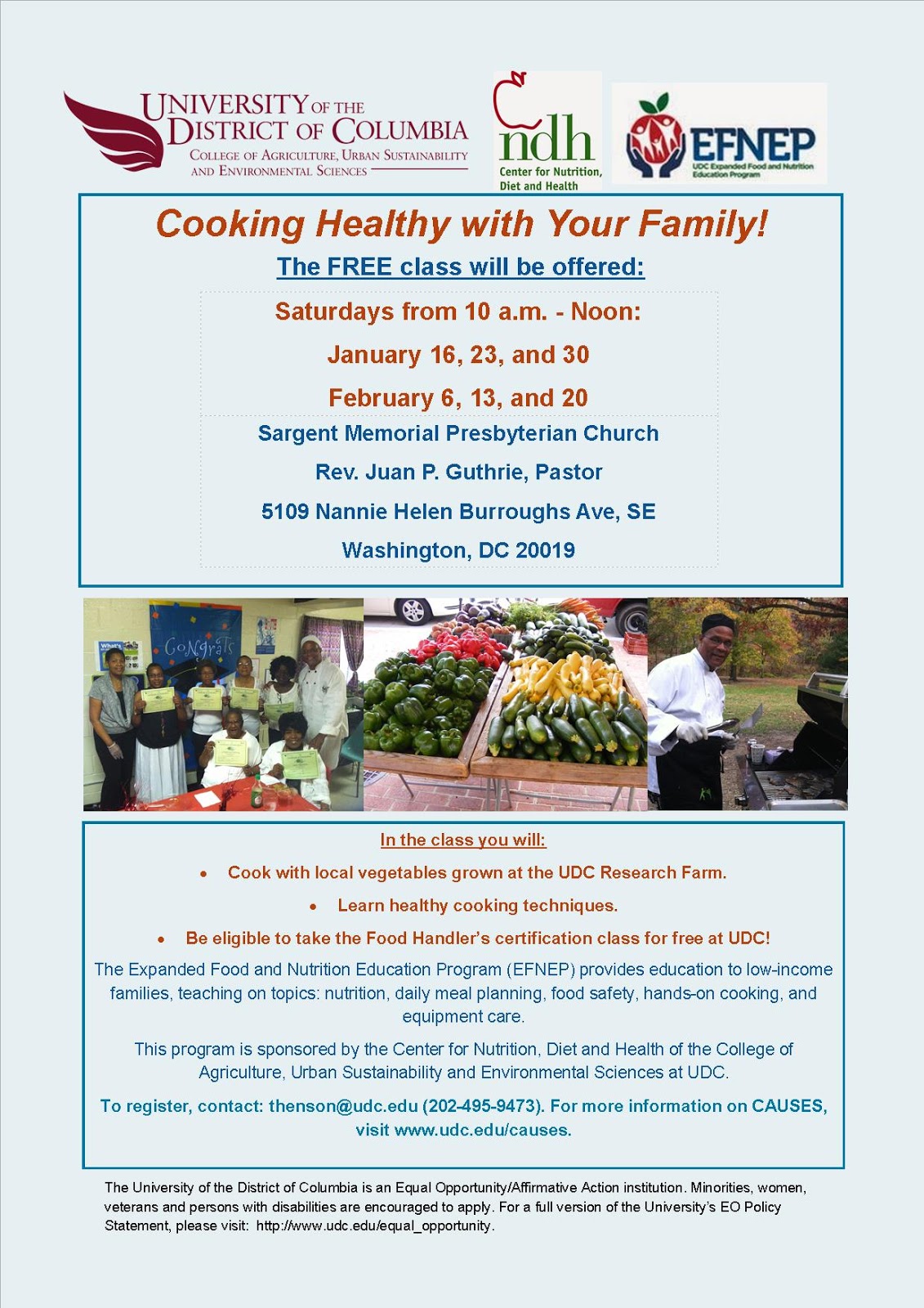 Healthy Cooking Class Flyer