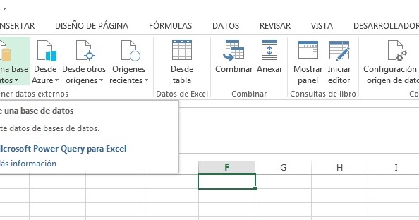 Microsoft Power Query para Excel: Obtener datos externos - Desde una base de datos de Access