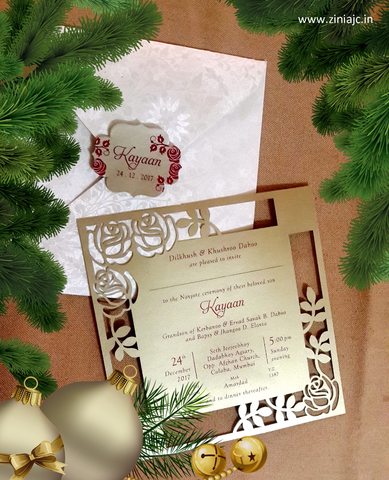 ZINIA JC : Navjote Invitation Cards For A Boy