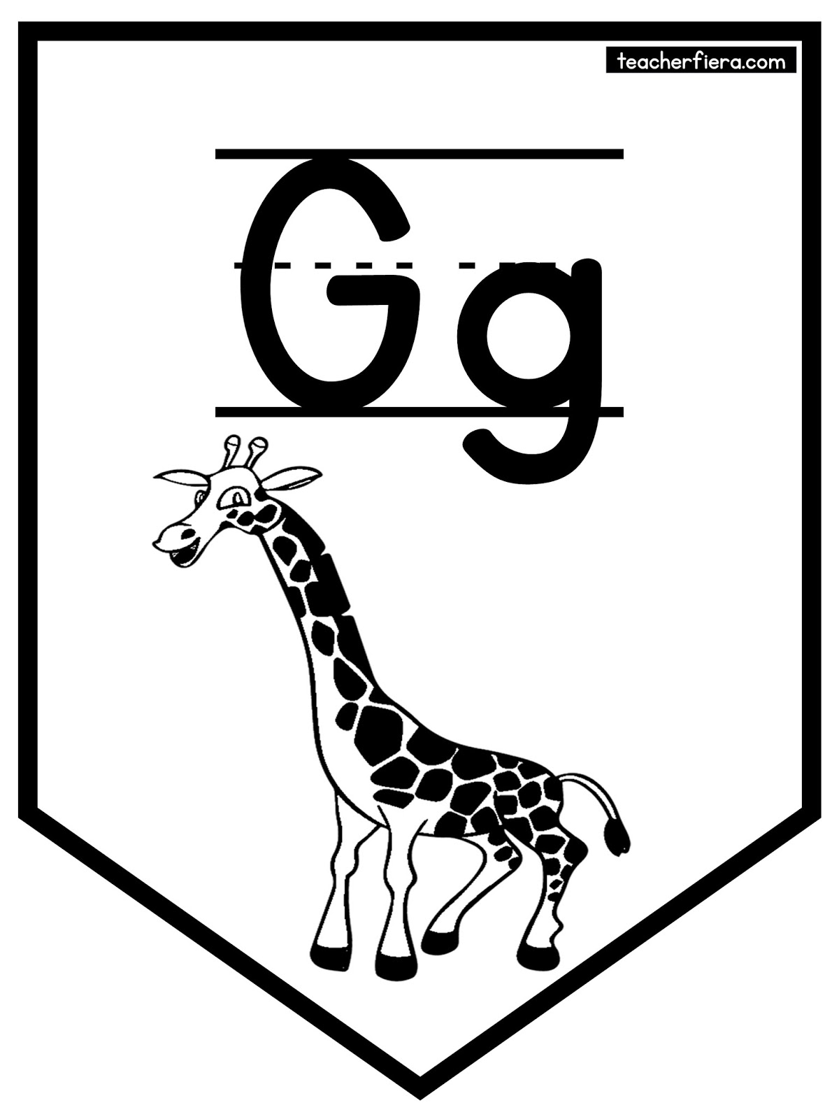 teacherfiera.com: ALPHABET BANNER (BLACK AND WHITE)