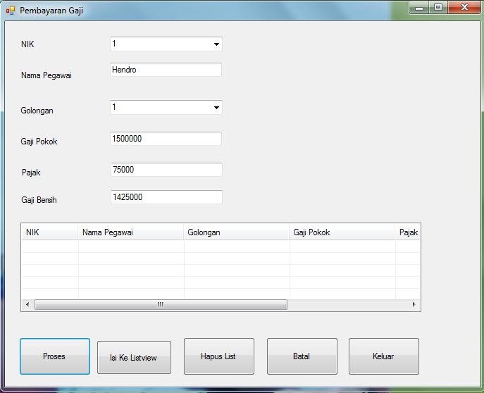cara membuat pemograman pembayaran gaji menggunakan VB ~ Program komputer