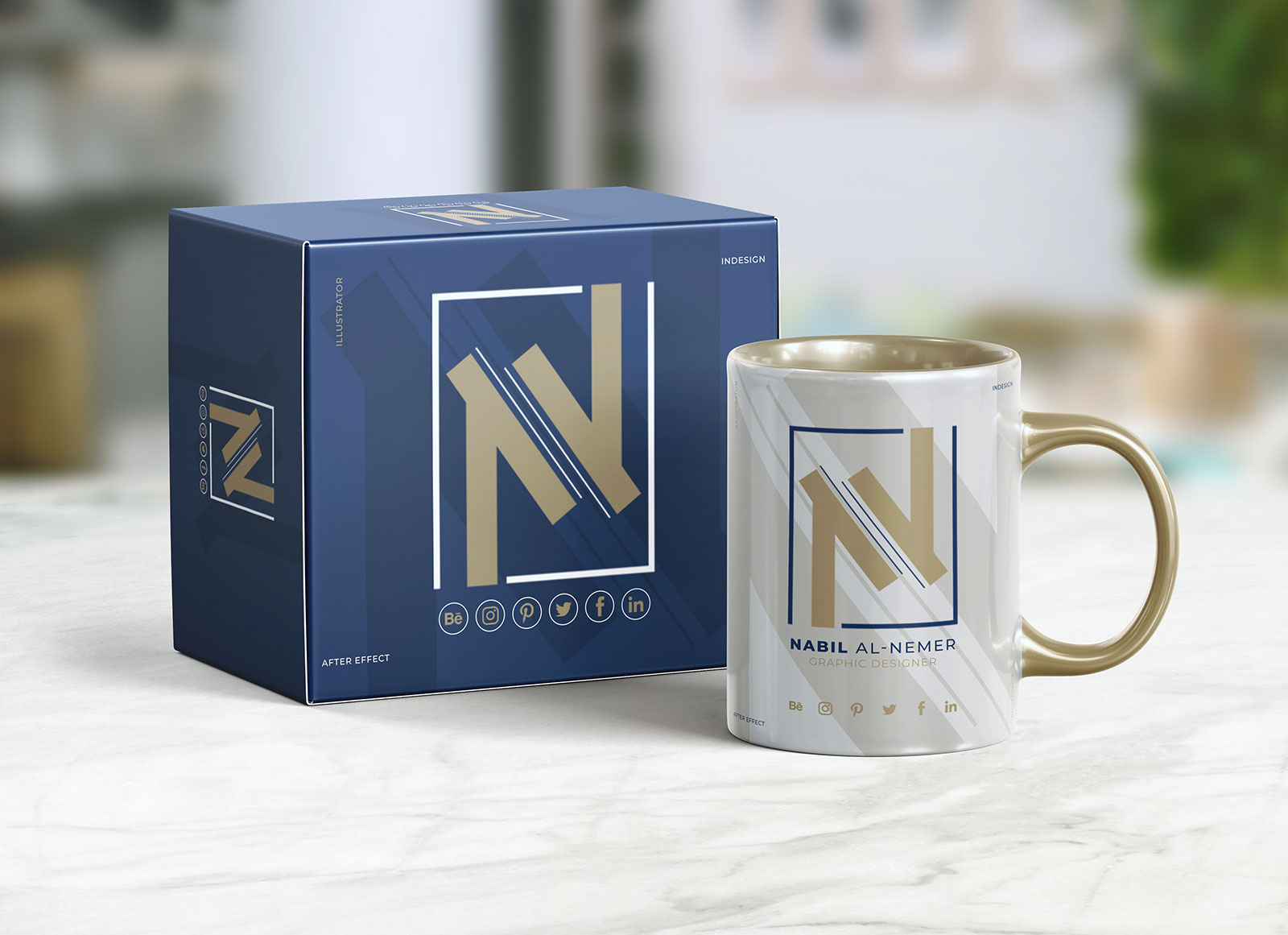 Download Desain Mockup Mug dan Kotak Packaging Format PSD - Desain Free
