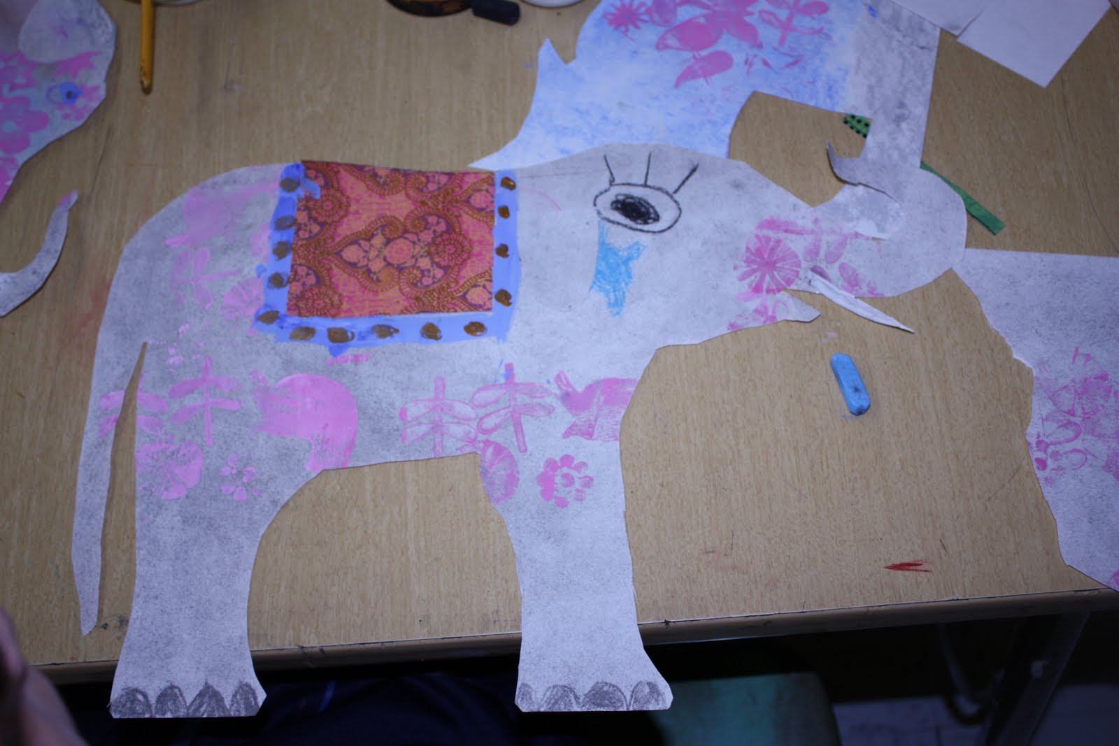 Barbara's Thought of the Day: Painted Elephant Printmaking Project