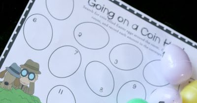 Going on a Coin Hunt Math Activity for Kids | School Time Snippets