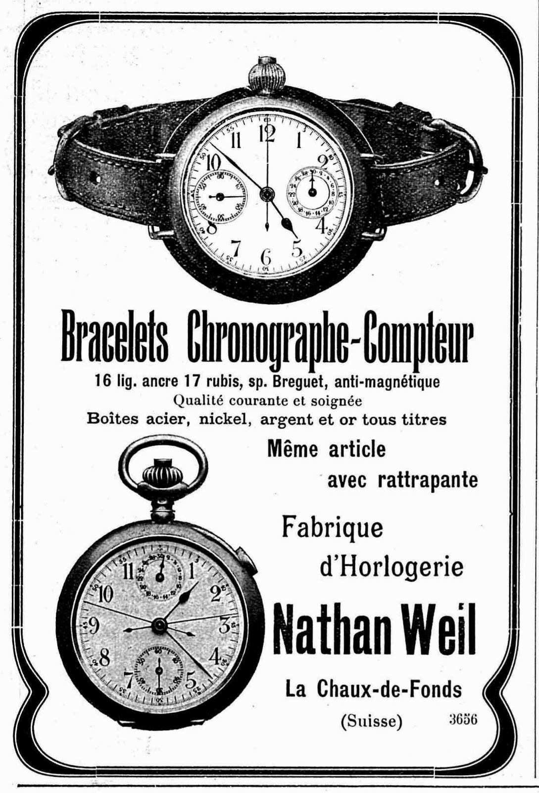 Estação Cronográfica: Há 100 anos... Fábrica de Relojoaria Nathan Weil
