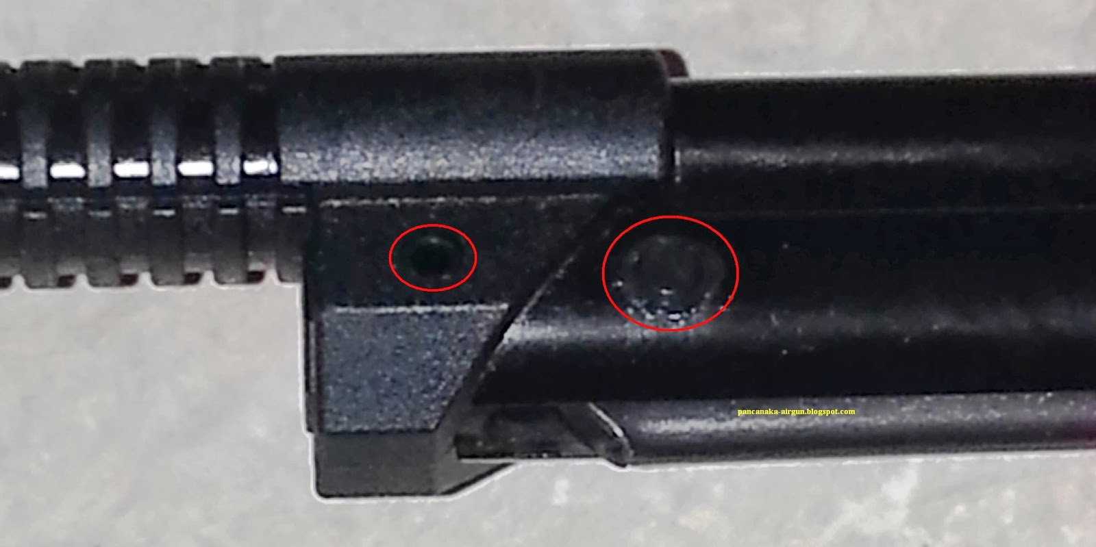 Pancanaka Airgun Works: Modifikasi: Ganti Laras Sharp Tiger Long Barrel