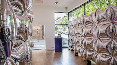The Very Best Balloon Blog: Silver Balloon Wall Installation