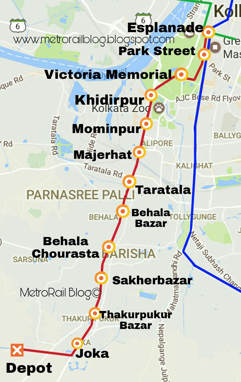 MetroRail Blog: [Photos] [Video] Mominpur Station approved , Joka Metro ...