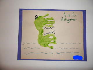 Pre-K Blessings: Alligator Hand print