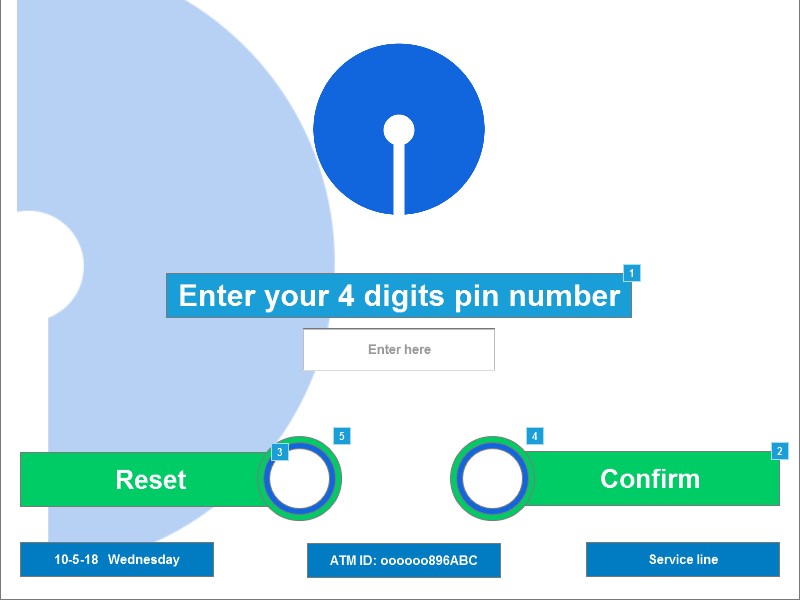 UI/UX Design for SBI ATM Display screen