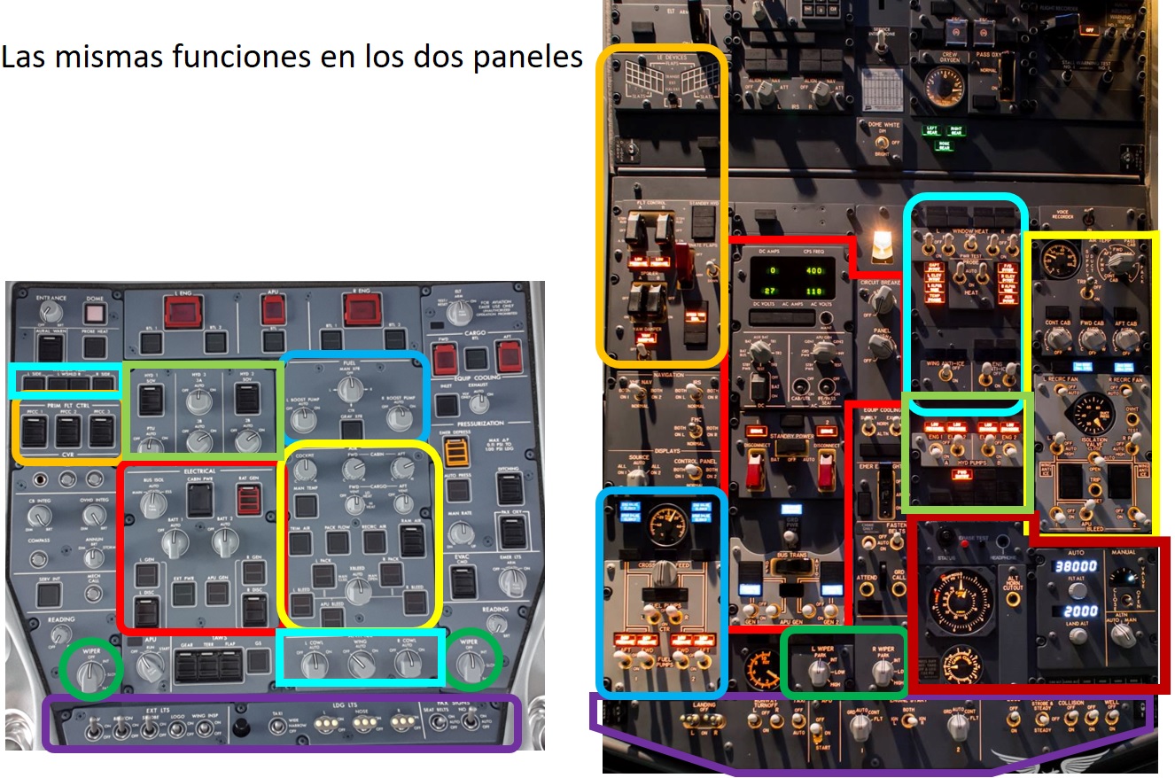 Overhead panel 737-800 Vs CSeries (A220)