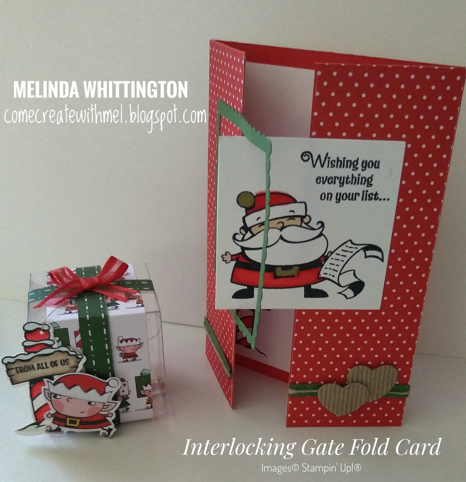 Stampin' Up! Signs Of Santa Gate Fold Card - Melinda Whittington