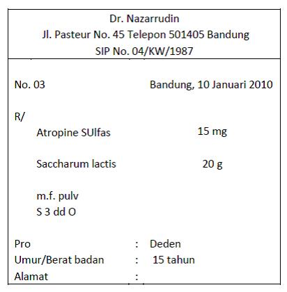 Mapel Ilmu Resep ( Macam - macam sediaan farmasi ): Pulvis ( Serbuk )