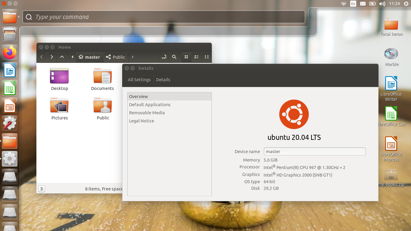 Ubuntu Unity Focal Fossa
