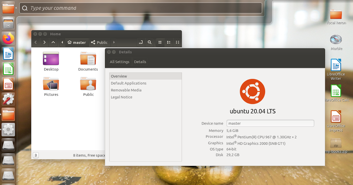 Ubuntu Unity Focal Fossa